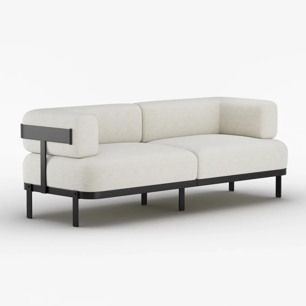 83" Modern 3-Seat Upholstery Soft Velvet Sofa With Sleek Metal Legs ...